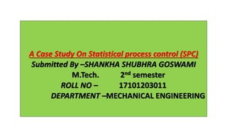 Statistical process control | PPTX