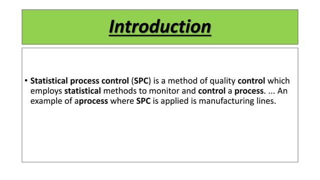 Statistical process control | PPTX