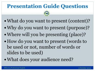 Presentation Speaking Skills | PDF