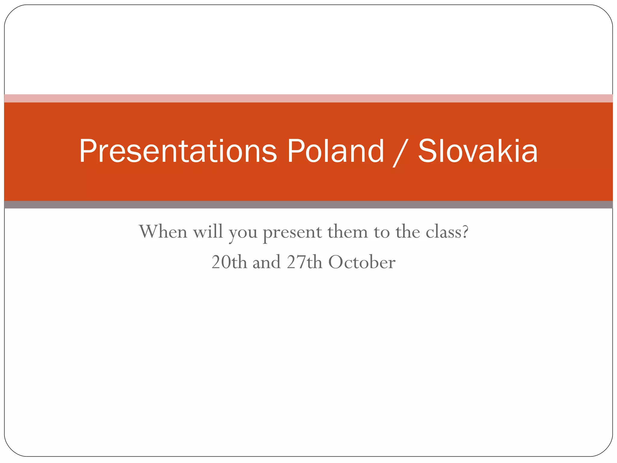 Presentations Poland And Slovakia | PPT