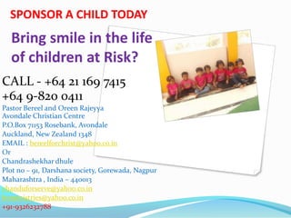 sponsorship for children at Risk | PPT