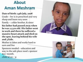 sponsorship for children at Risk | PPT