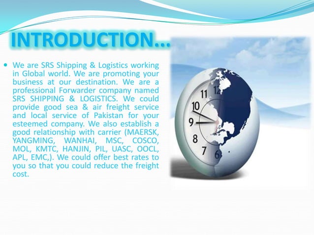 SRS Shipping & Logistics | PPTX