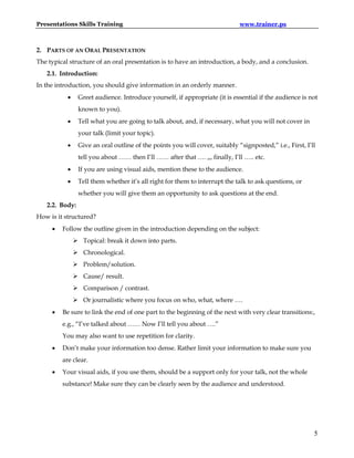 Presentations skills | PDF