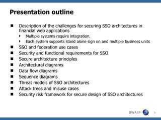 Presentation sso design_security | PPT | Web Development | Internet