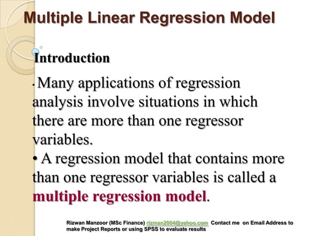 Multiple Linear Regression | PPTX | Technology & Computing