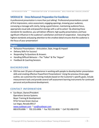 Presentation Standards Delivering Excellence.Docx