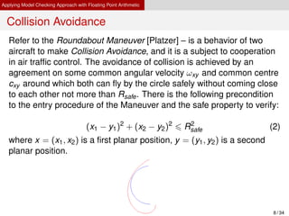 Applying Model Checking Approach with Floating Point Arithmetic for Verification of Air ...