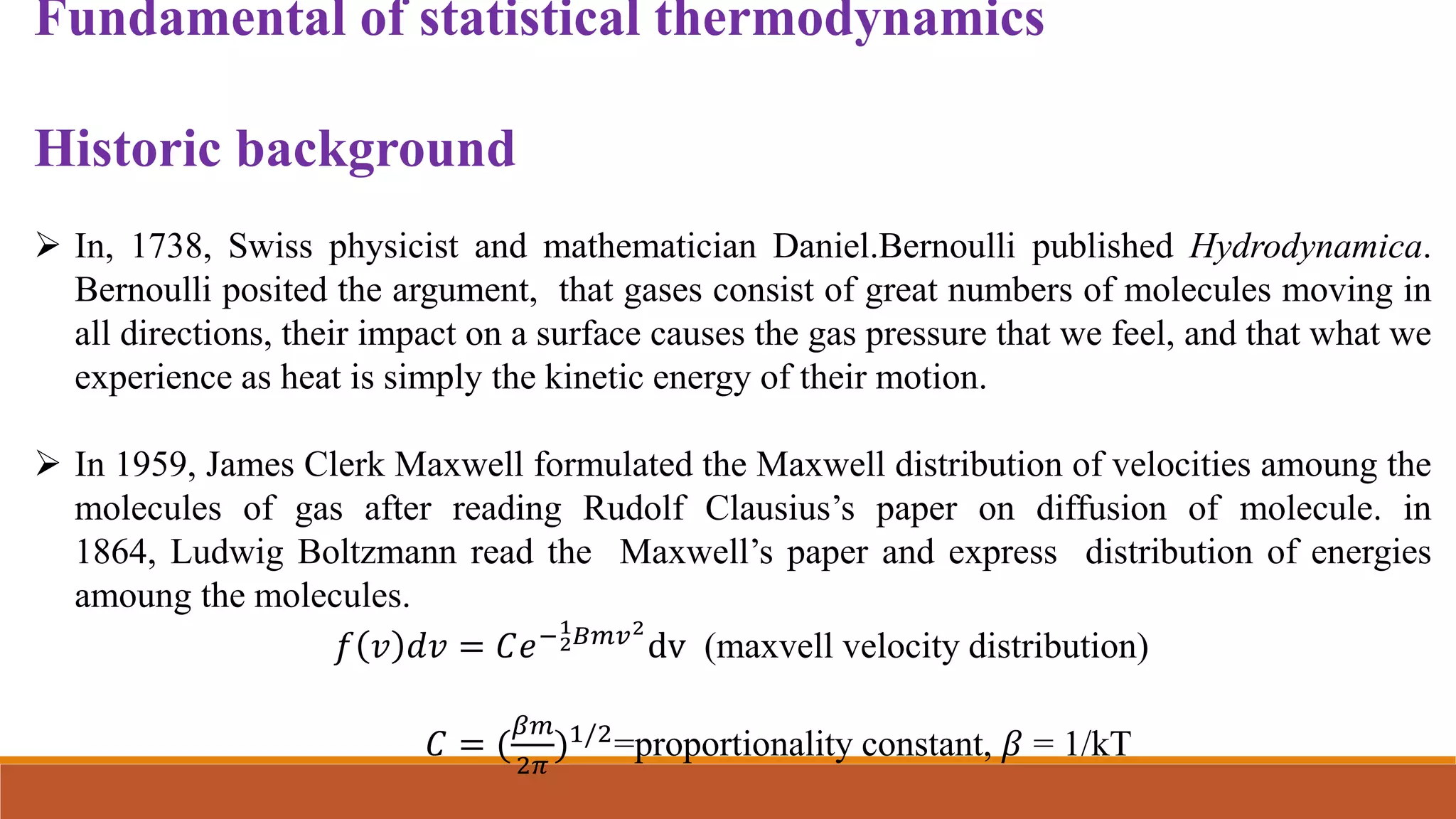 STATISTICAL THRMODYNAMIC QUANTUM | PPTX