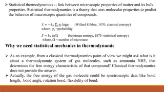 STATISTICAL THRMODYNAMIC QUANTUM | PPTX