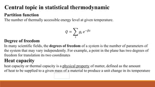 STATISTICAL THRMODYNAMIC QUANTUM | PPTX