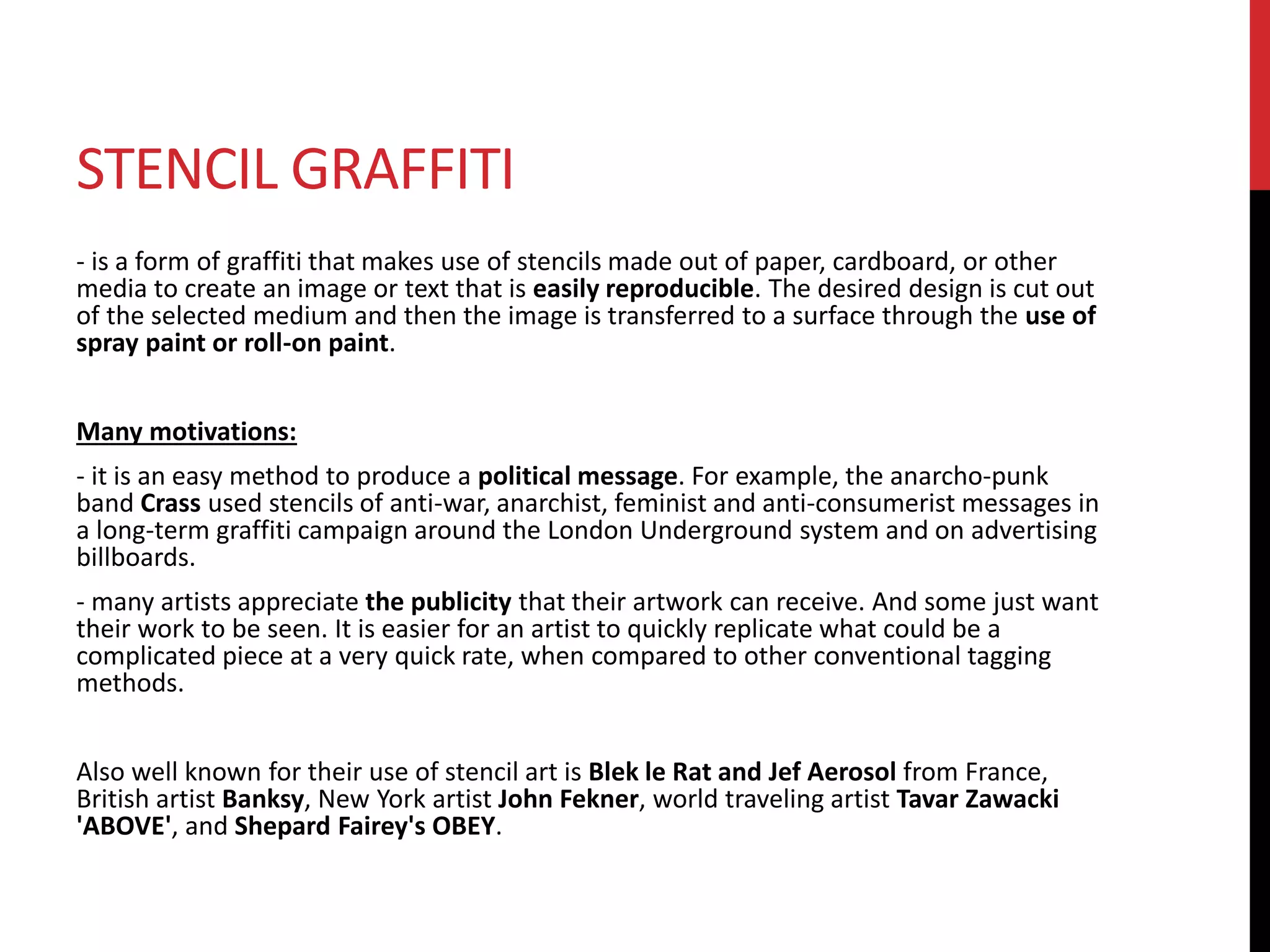 Presentation stencil graffiti | PPTX