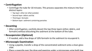 explained procedures for stool sample analysis | PPTX