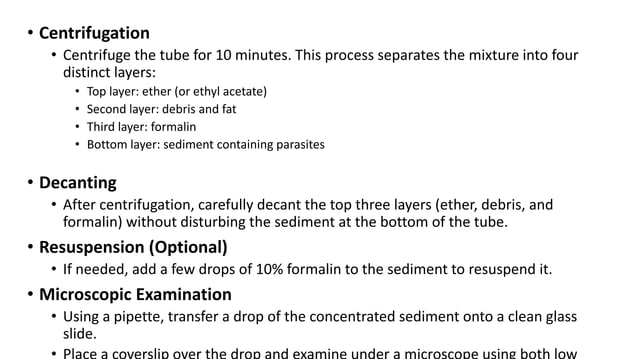 explained procedures for stool sample analysis | PPT