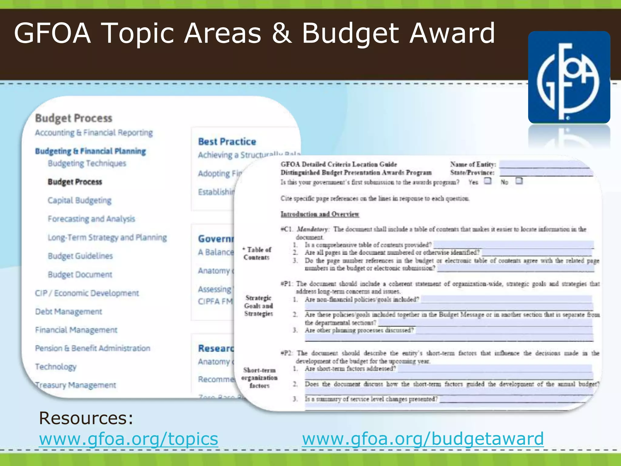 Streamline Your Budget Process - Summer 2014 NCLGBA Conference | PPTX