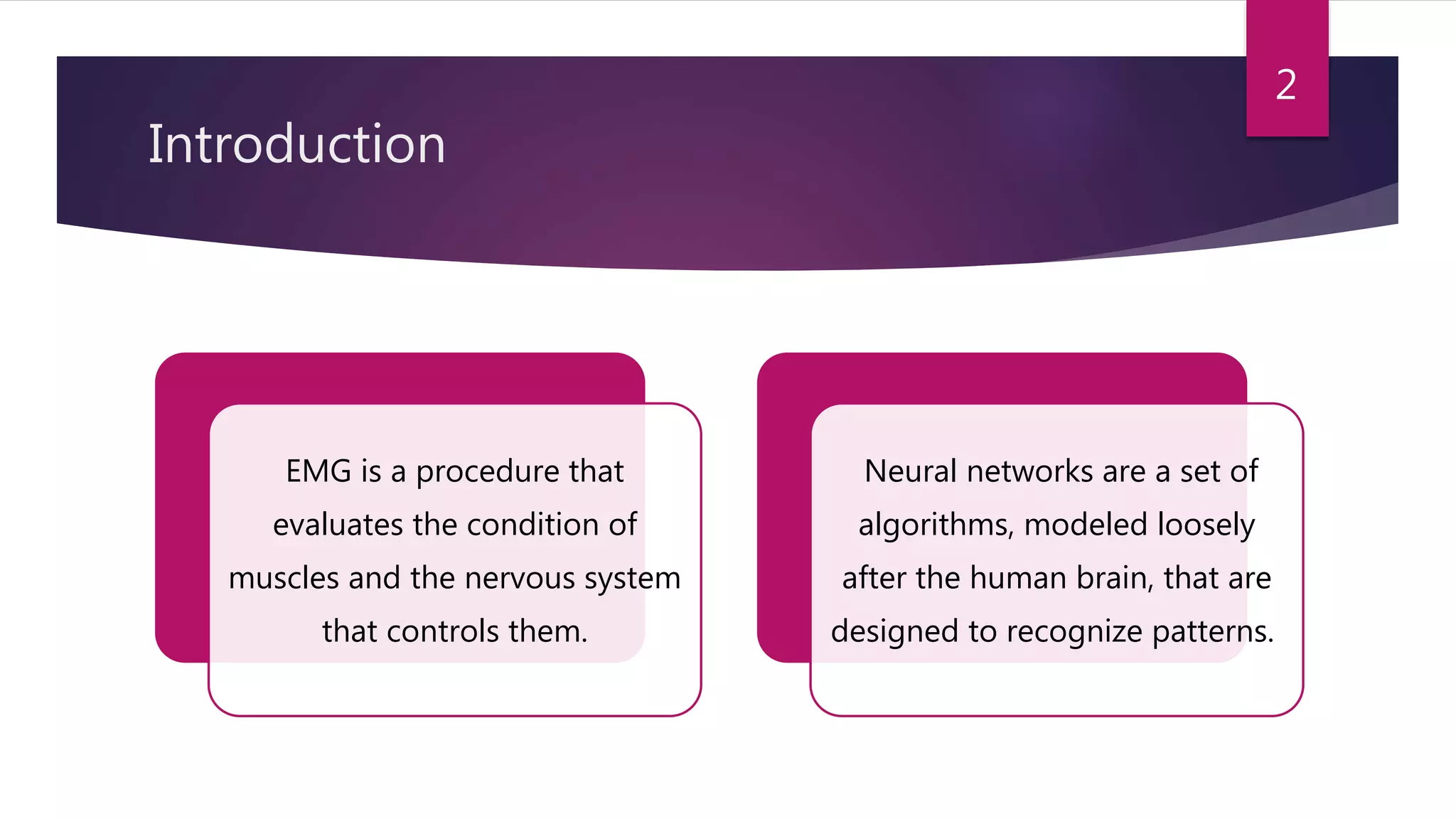 EMG classification using ANN | PPT
