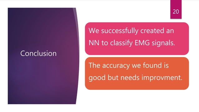 EMG classification using ANN | PPT