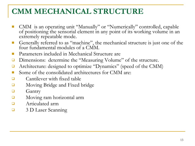 Presentation Study on CMM And Application | PPT | Physics | Science
