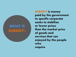 Subsidy in Malaysia | PPTX