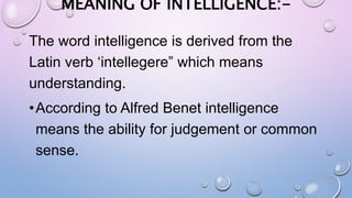 intelligece | PPT