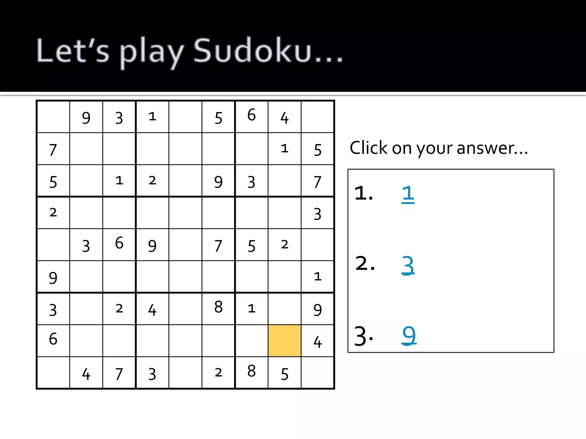 Presentation- How To Sudoku | PPTX