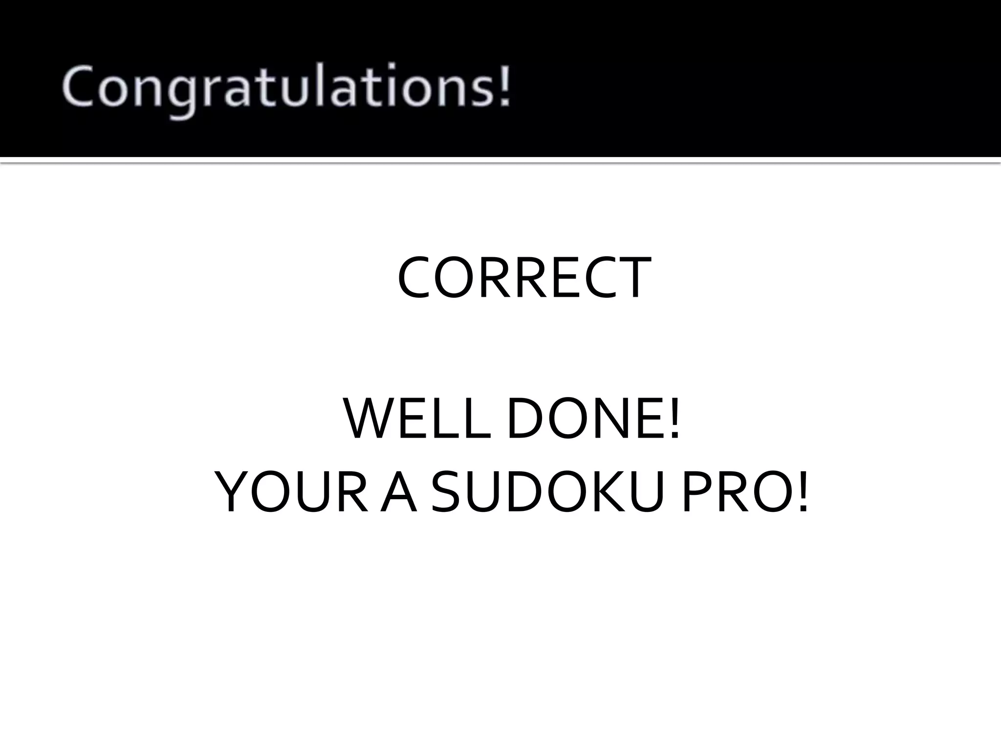 Presentation- How To Sudoku | PPTX