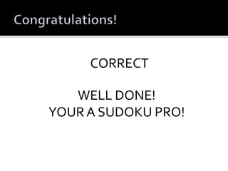 Presentation- How To Sudoku | PPTX