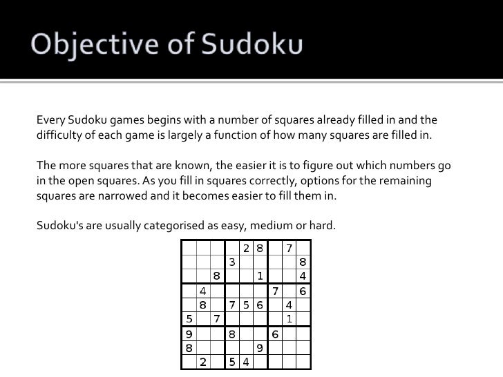 Presentation- How To Sudoku