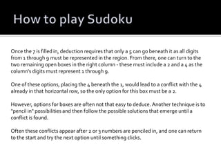 Presentation - Sudoku Assignment | PPTX