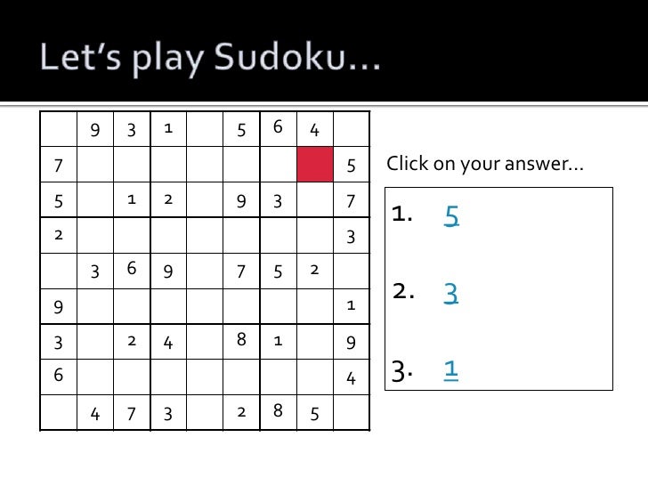Presentation - Sudoku Assignment Presentation - Sudoku Assignment