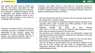 OS20 - Risk factors associated with FMD endemicity in eastern Rwanda ...