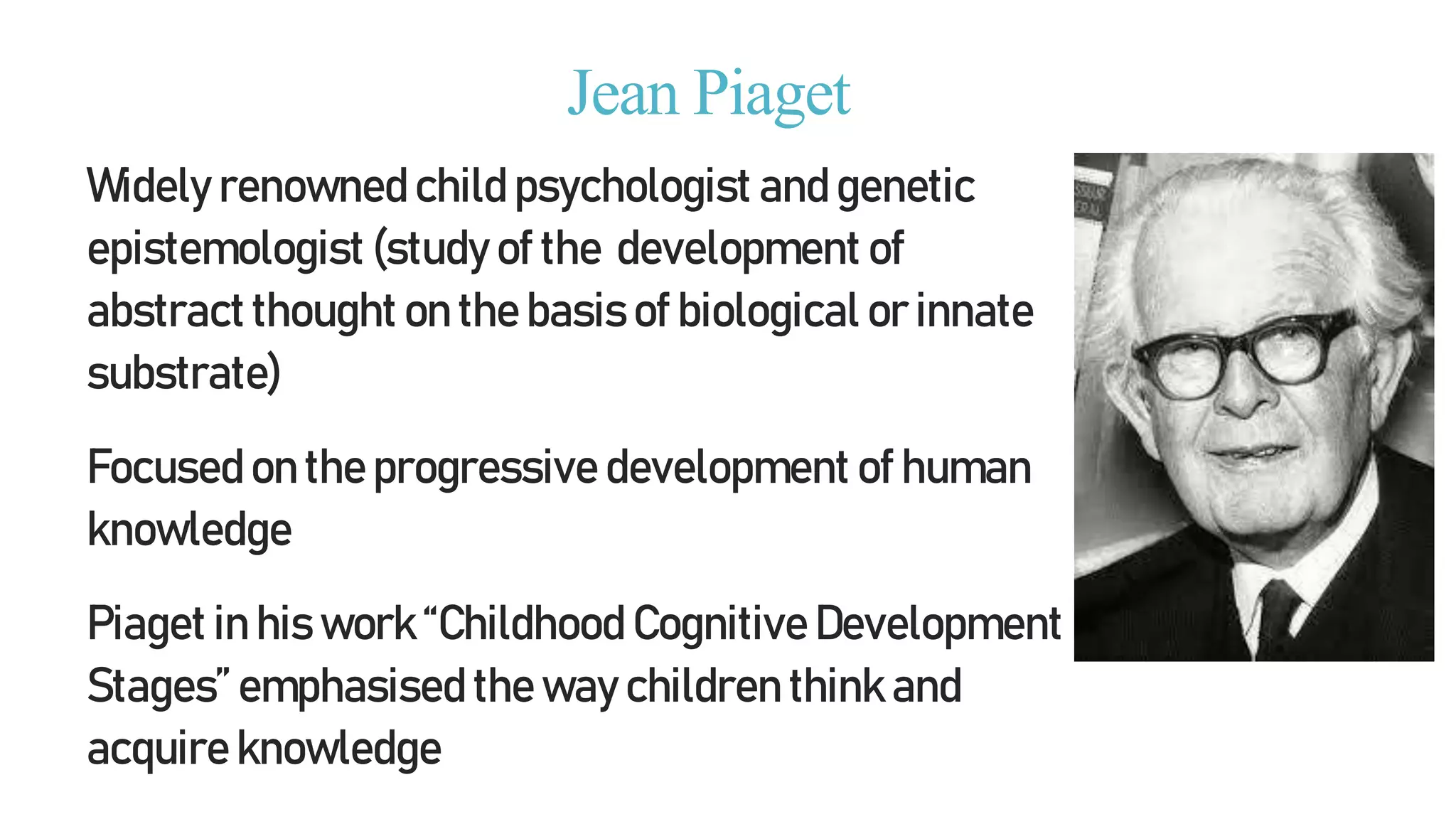 COGNITIVE DEVELOPMENT THEORY BY JEAN PIAGET | PPTX