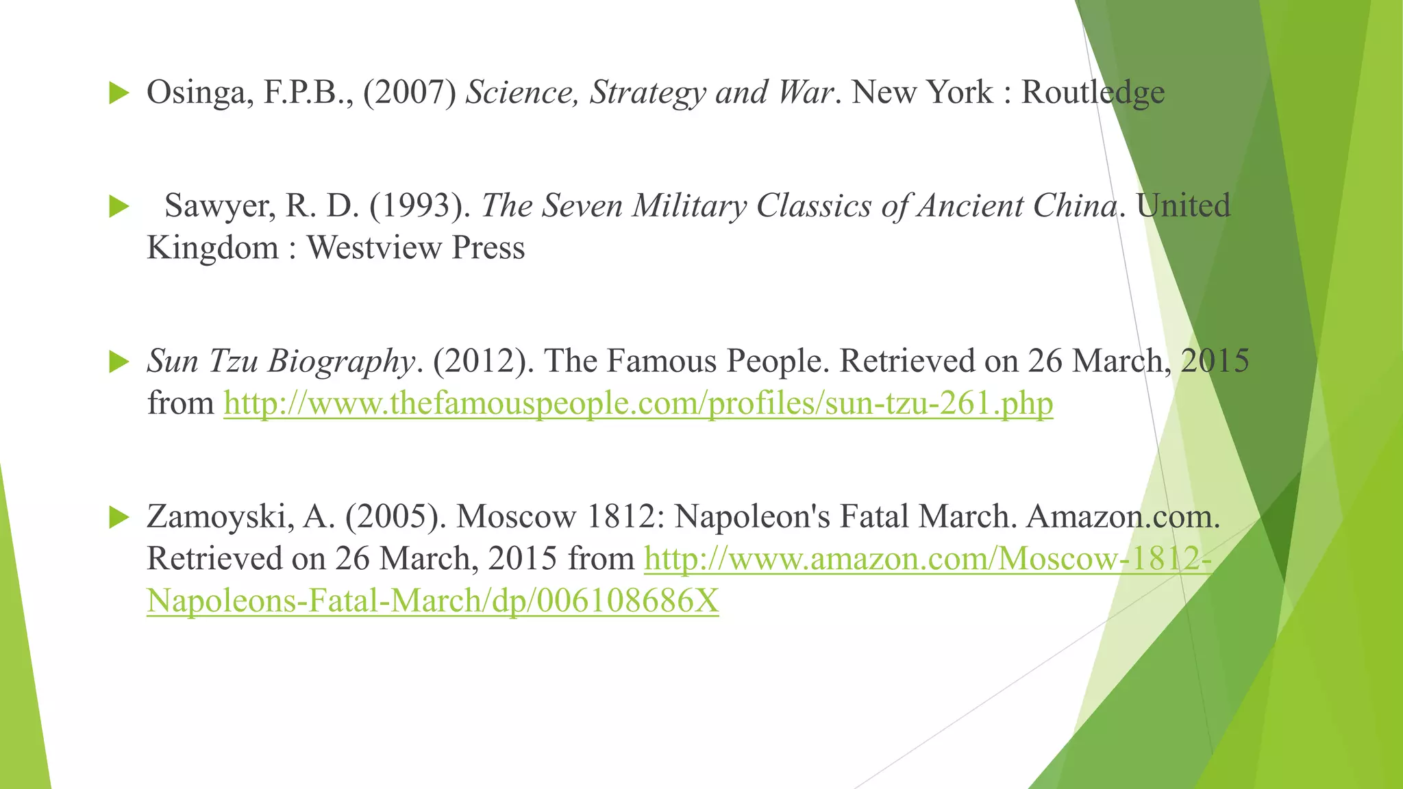 Presentation Sun Tzu (the art of war) | PPTX