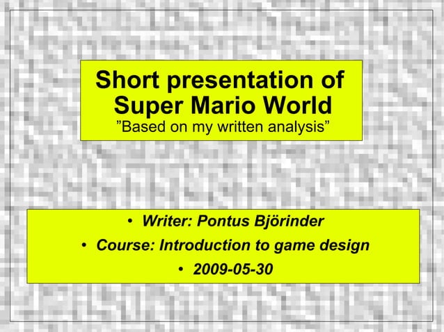 Presentation Super Mario | PPT
