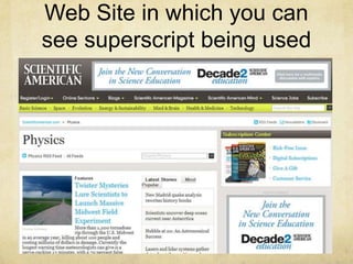 Presentation [superscript] sup | PPTX | Web Design and HTML | Internet