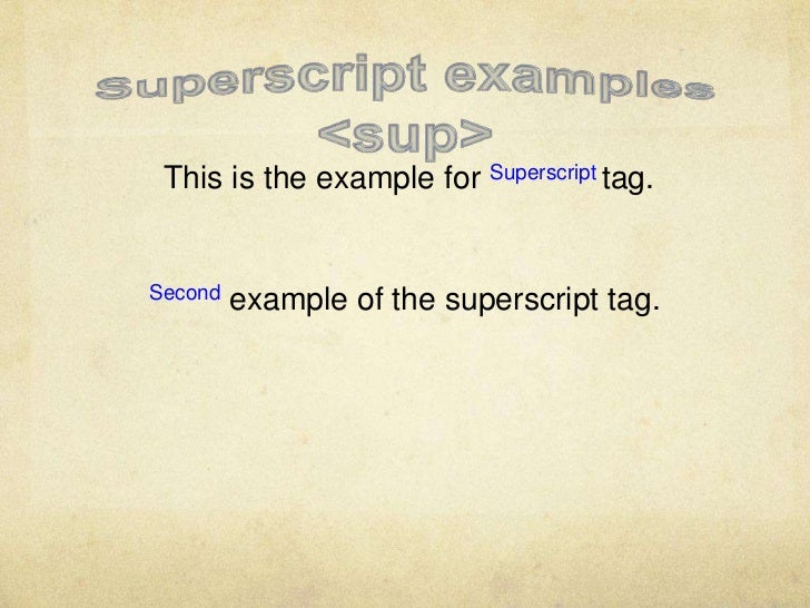 Presentation [superscript] sup