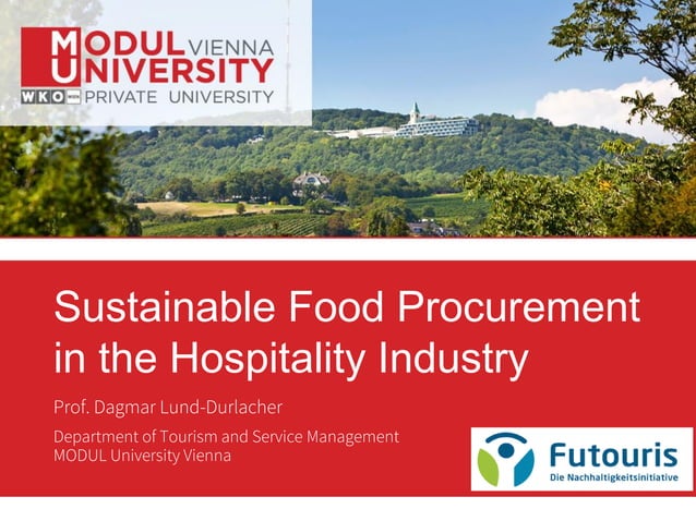 Sustainable Food Procurement in the Hospitality Industry | PPT