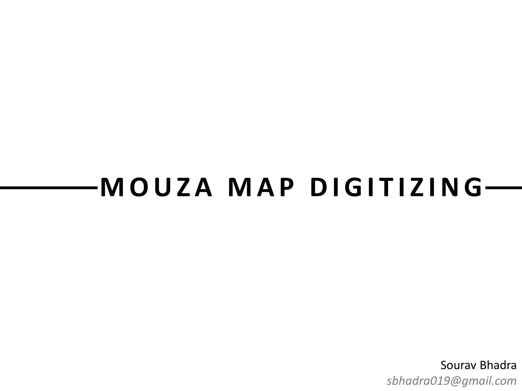 Mouza Map Digitizing using ArcScan | PDF