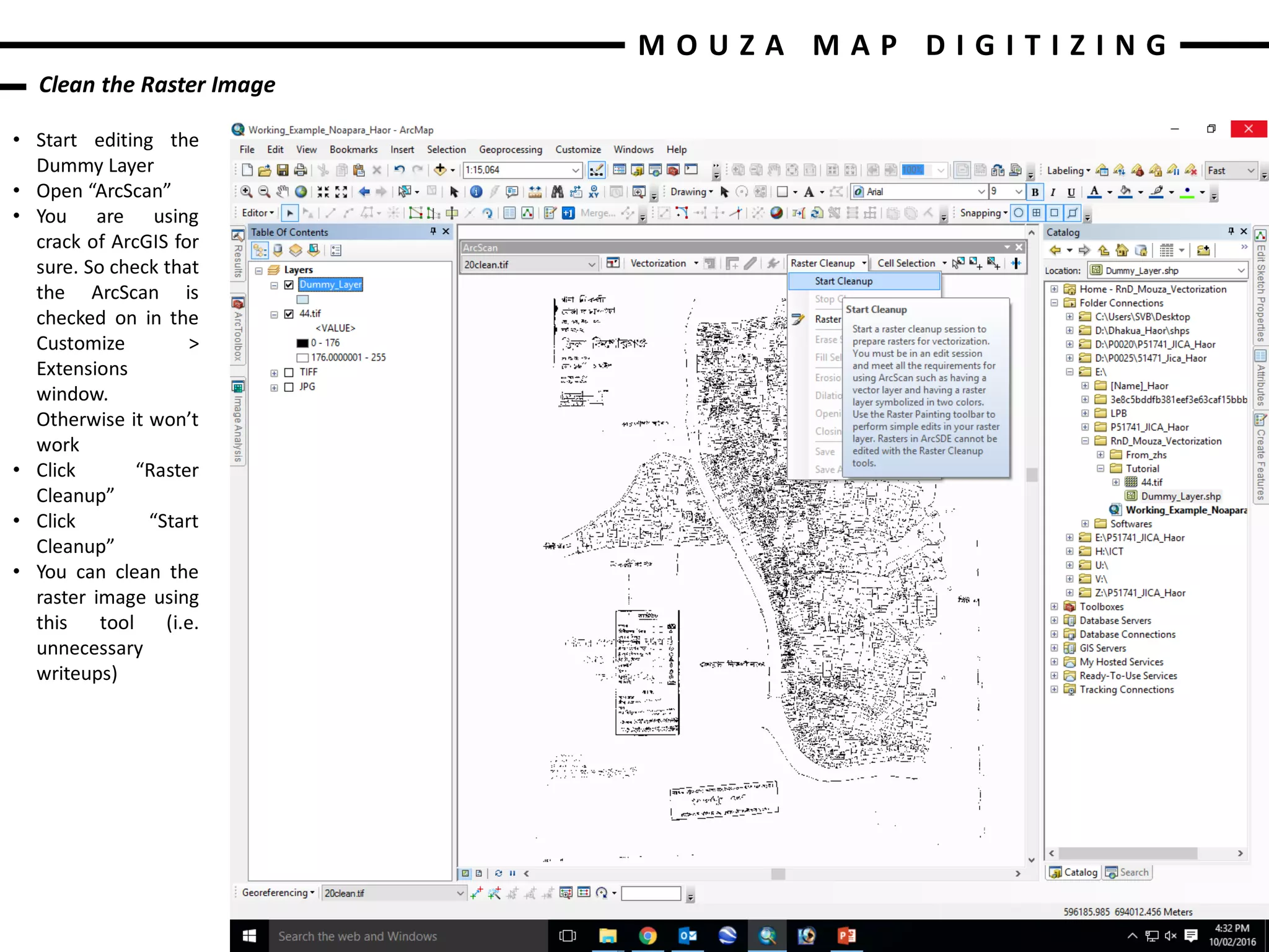 Mouza Map Digitizing using ArcScan | PDF | Graphics Software | Computer Software and Applications