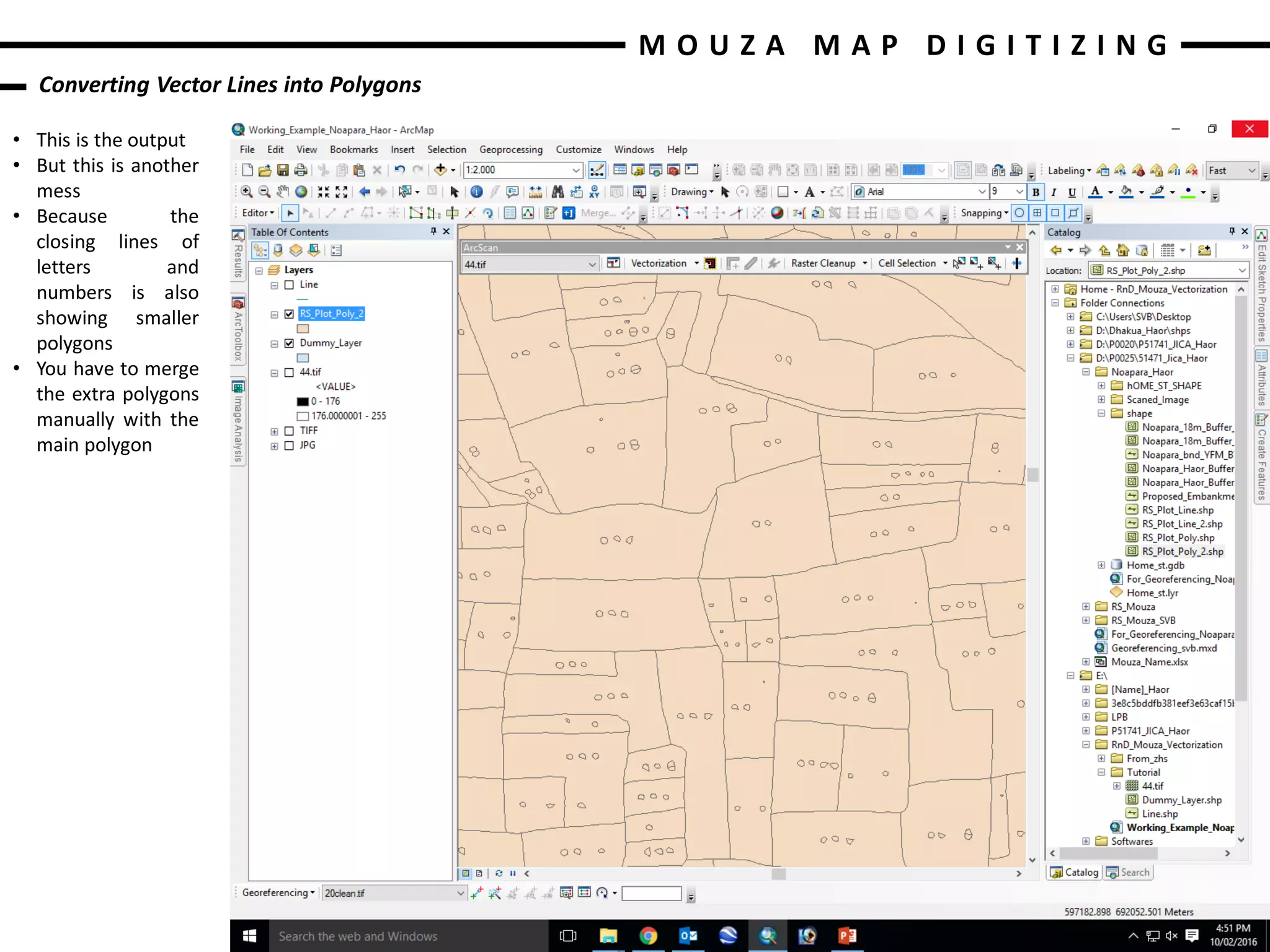 Mouza Map Digitizing using ArcScan | PDF