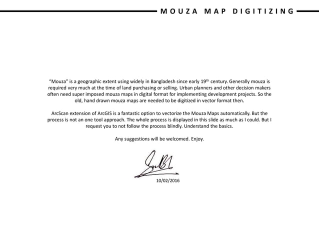 Mouza Map Digitizing Using Arcscan Pdf Graphics Software Computer