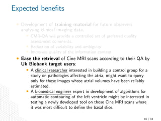 Towards the Creation of the Cardiovascular Magnetic Resonance Quality ...