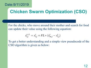 Bio Inspired Distributed WSN Localization Based on Chicken Swarm Optimization | PPT