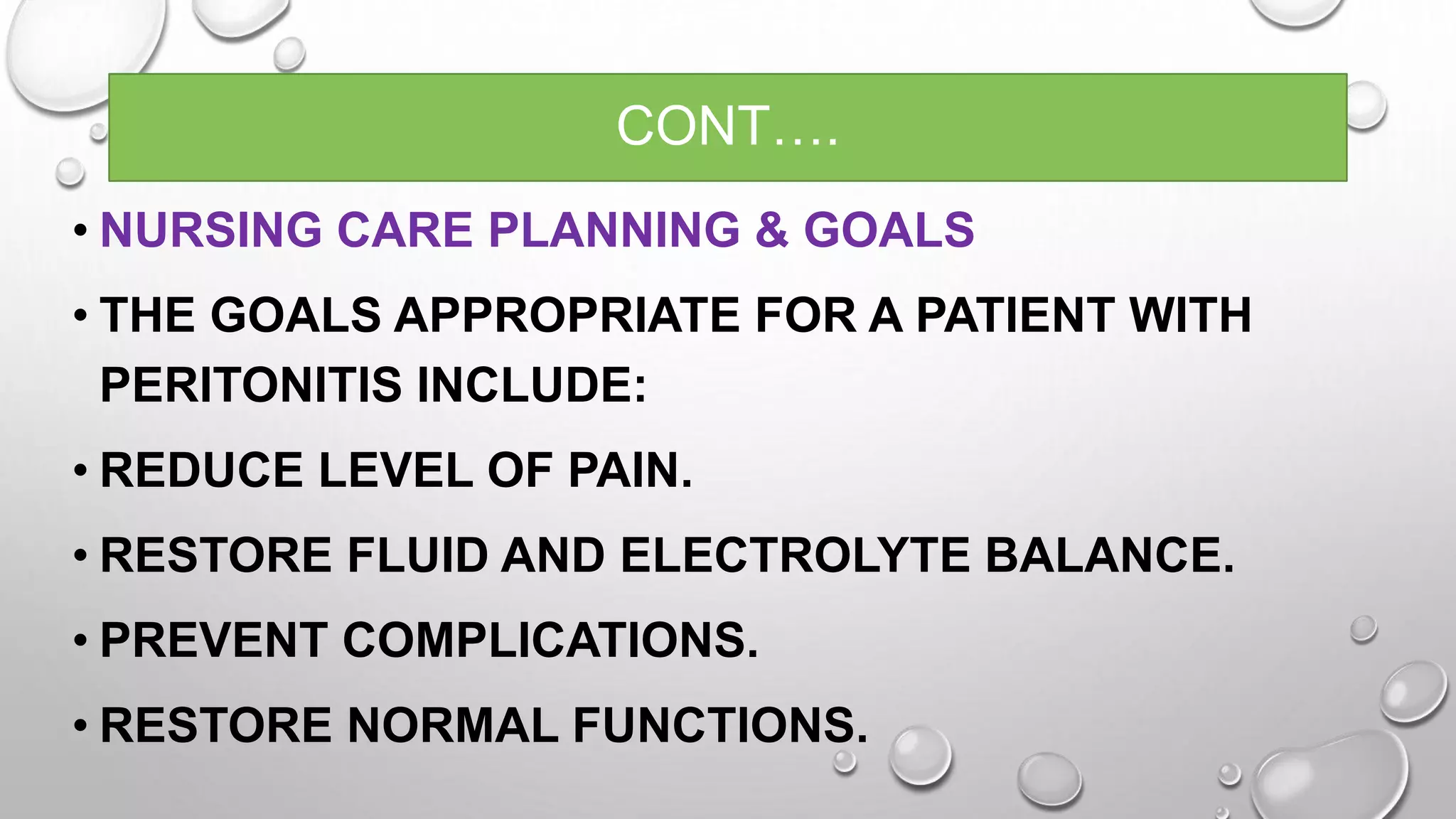 Presentation on peritonitis | PPTX