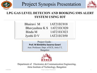 PRESENTATION_SYNOPSIS team.pdf and lpg gas level detection | PDF