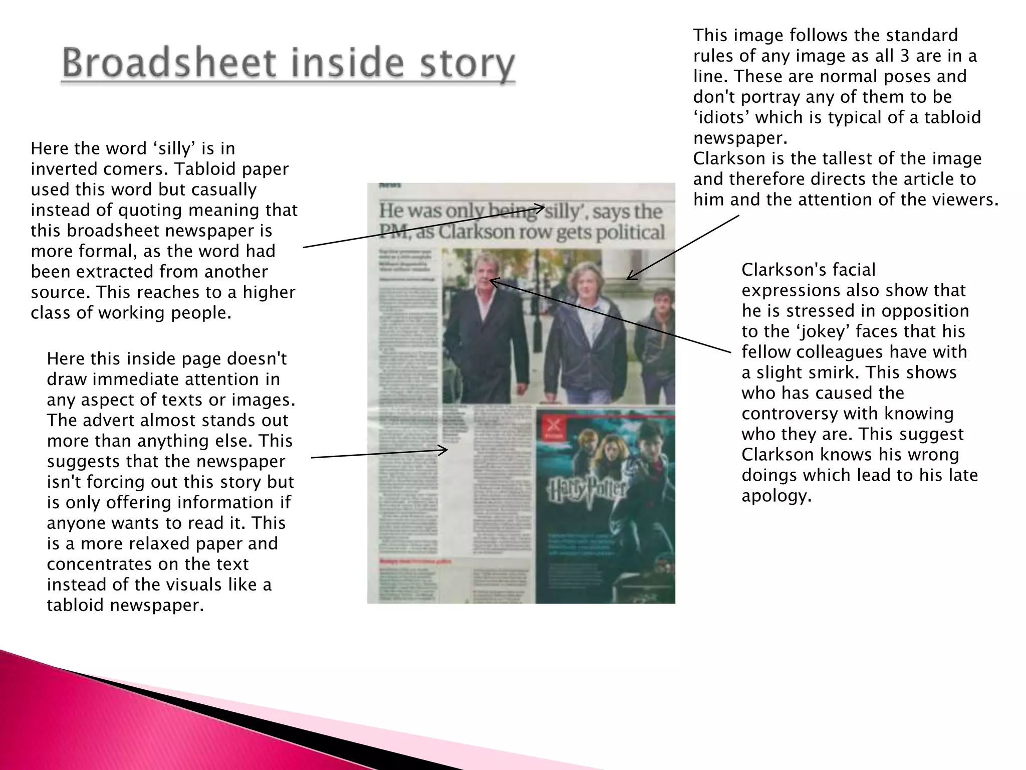 Comparing Broadsheet and Tabloid newspapers | PPTX