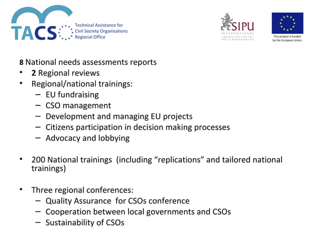 Presentation TACSO p2p | PPT | Free Download