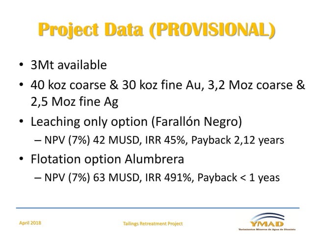 Presentation tails recovery project farallon negro rdp | PDF