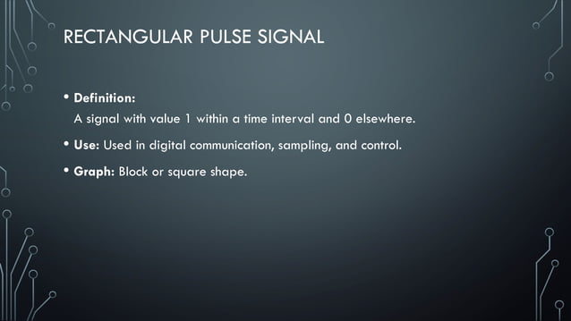 presentation on elementary signals(signals and system) | PPT