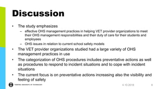 The Management of Occupational Health and Safety in Vocational ...